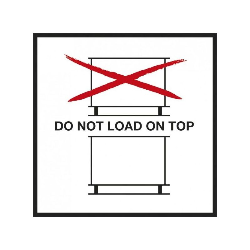 'Do not load on top' Sticker 100x100 mm kopen?