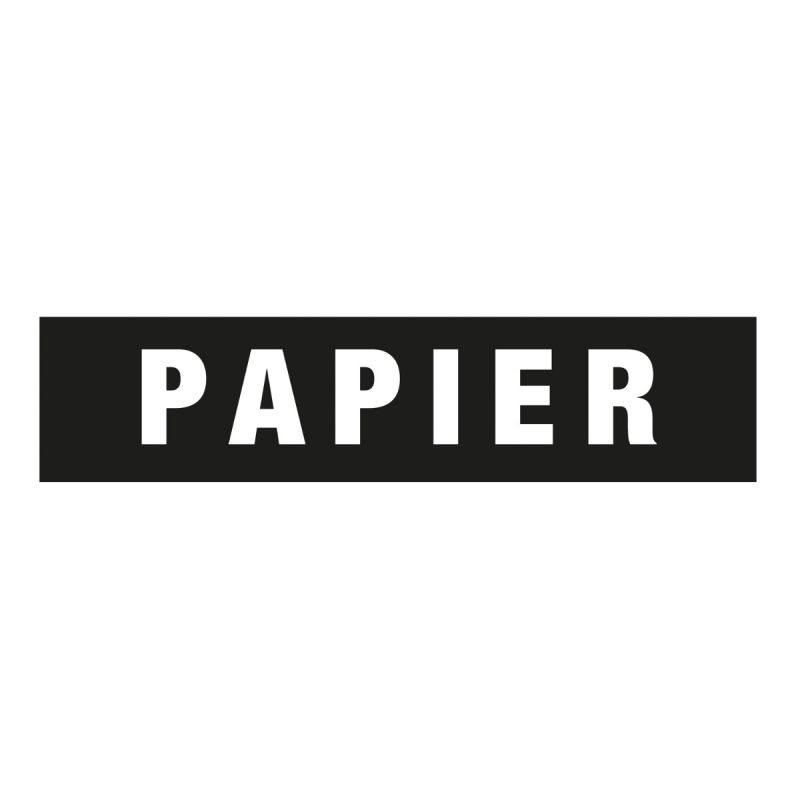 Containersticker "papier" - Geschikt voor buitengebruik