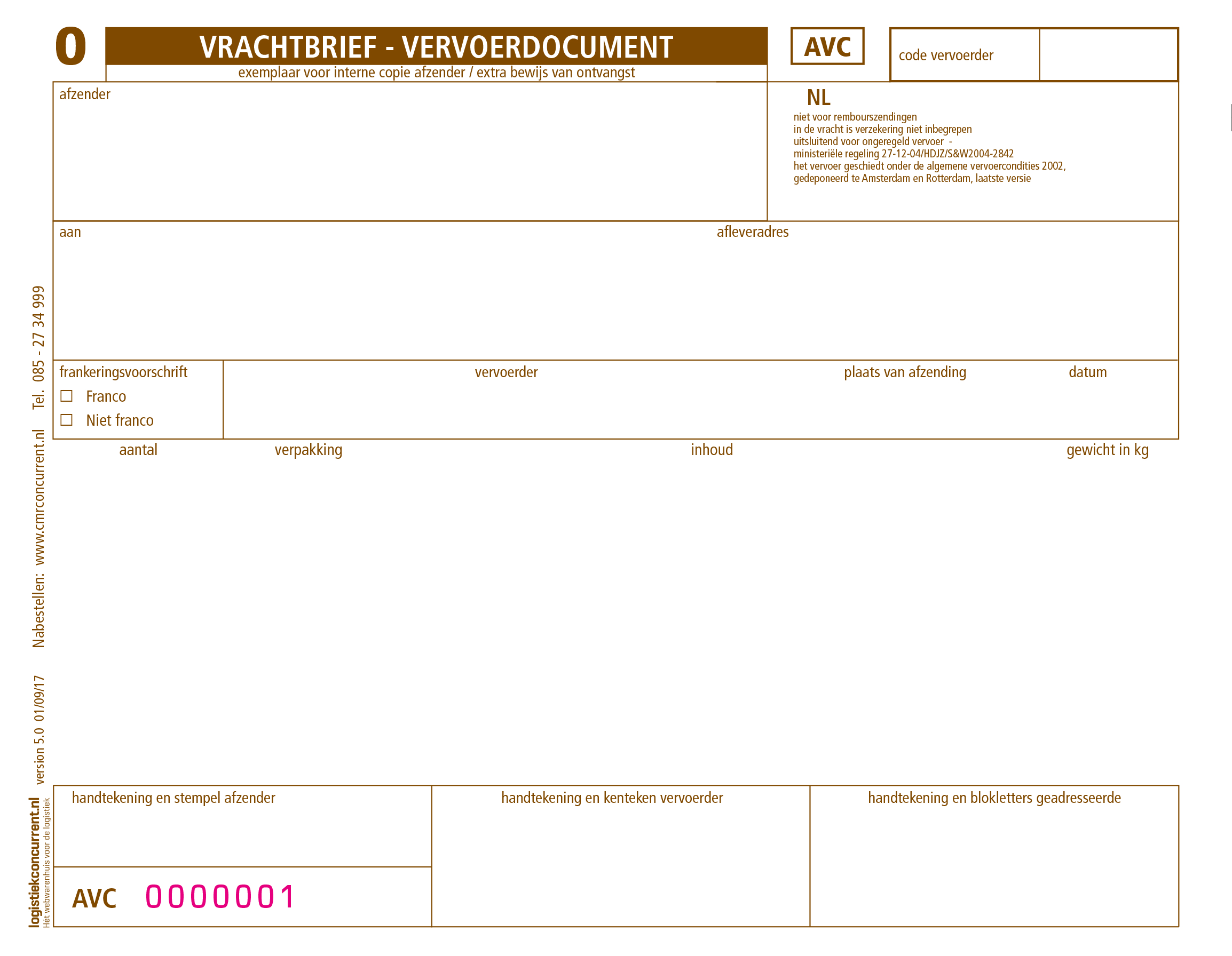AVC handset 4-voud model ORAA met INDRUK - 500st kopen?